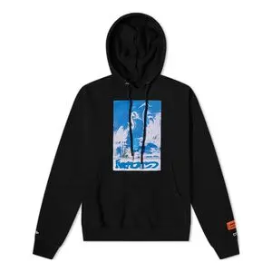 Heron Preston Graphic Print Hoodie - Black/blue