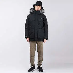 NEW BALANCE Down Parka With Faux Fur Hood