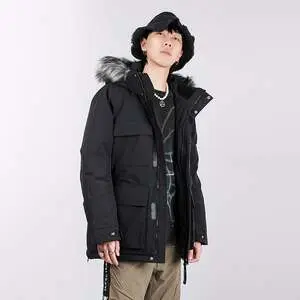 NEW BALANCE Down Parka With Faux Fur Hood