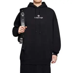 Balenciaga Alphabet Print Hoodie - Black