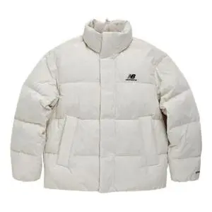 NEW BALANCE Quilted Down Coat - White/black