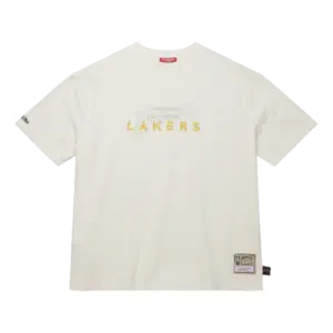 Mitchell & Ness Nba Lifestyle T-shirt 'lakers - Beige