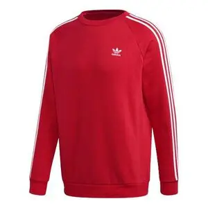 Adidas Originals 3 Stripe Crewneck Sweatshirt - Red