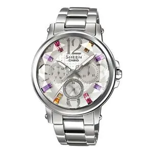 Casio Sheen Quartz Stainless Steel Watch - Silver
