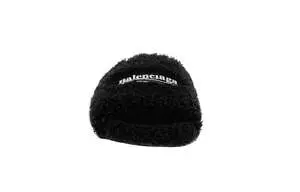Balenciaga Furry Slides - Black