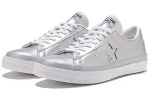 CONVERSE One Star Low Metallic Sneakers - Silver
