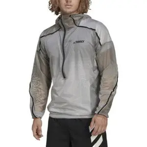 Adidas Hooded Half-zip Windbreaker Jacket - Multi-color