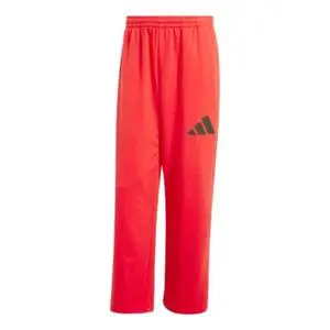 Adidas Essentials Wide Leg 3 Bar Logo Pants Asia Sizing - Red