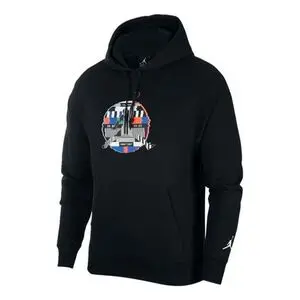 JORDAN Air Knit Sports Hoodie With Geometry Graphic - Multi-color