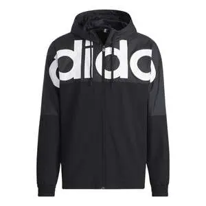 Adidas Large Logo Contrast Stitching Hooded Jacket - Default Color