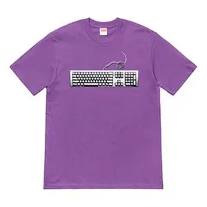 Supreme Keyboard Pattern Short Sleeve Tee - Purple