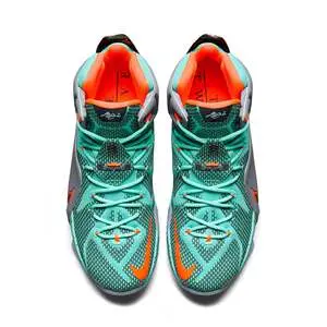 Nike Lebron 12 'nsrl' High Top Basketball Shoes - Green/black/grey