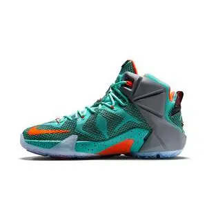 Nike Lebron 12 'nsrl' High Top Basketball Shoes - Green/black/grey