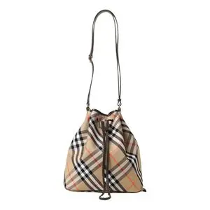 Burberry Vintage Check Coated Cotton Bucket Bag