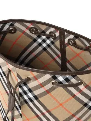 Burberry Vintage Check Coated Cotton Bucket Bag