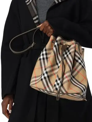 Burberry Vintage Check Coated Cotton Bucket Bag