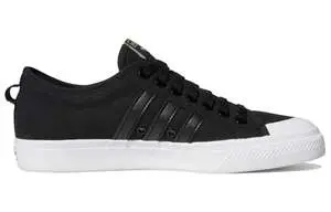 Adidas Nizza Low Top Sneakers With Graphic Detailing - Black