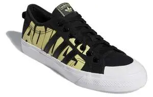 Adidas Nizza Low Top Sneakers With Graphic Detailing - Black