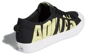 Adidas Nizza Low Top Sneakers With Graphic Detailing - Black