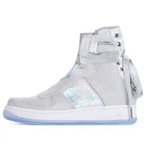 Nike Force 1 Rebel Xx High Top Sneakers - Silver