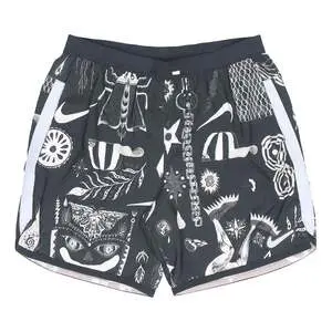 Nike Graffiti Print Running Shorts - Black