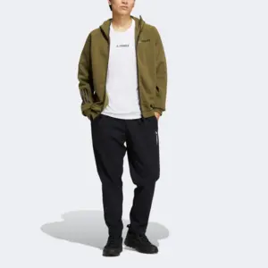 Adidas Knit Full-zip Hooded Jacket With Logo