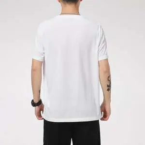 PUMA Large Logo Printing Sports Round Neck Short Sleeve - White