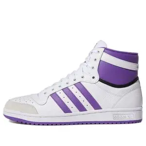 Adidas Top Ten High Top Sneakers - White/purple