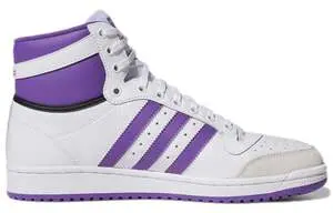 Adidas Top Ten High Top Sneakers - White/purple