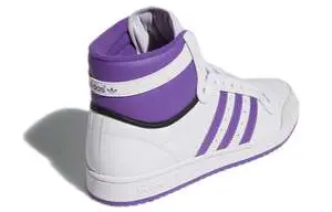 Adidas Top Ten High Top Sneakers - White/purple