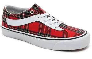 VANS Bold Ni Sneakers With Tartan Print - Red/white