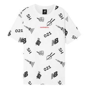 NEW BALANCE Printed Round Neck T-shirt - White