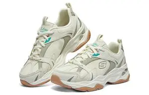 Sketchers D'lites 4.0 Athletic Shoes - White/grey