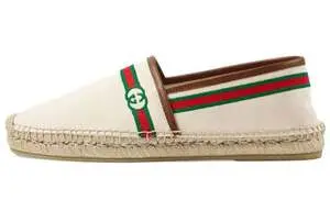 Gucci Embroidered Espadrilles 'interlocking G - White