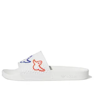 Adidas Shmoofoil Slides - Cloud White/bright Red/pulse Mint