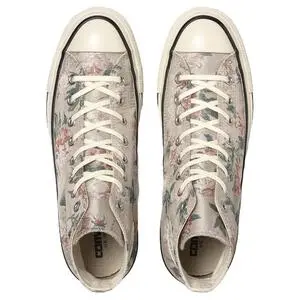 CONVERSE Chuck Taylor All Star High Top Floral Sneakers - Tan/white