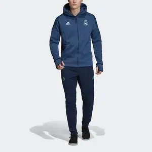 Adidas Real Madrid Hooded Jacket - Dark Blue