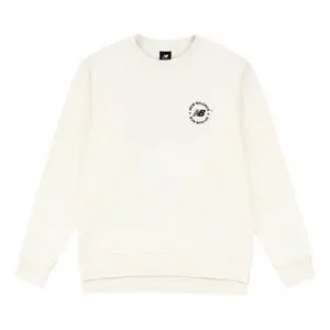 NEW BALANCE Logo Pullover Sweatshirt Asia Sizing 'white Black - White/black