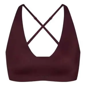 Nike X Skims Shine V-neck Bra - Currant