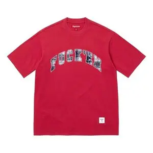 Supreme Ss26 Fuck Em Plaid S/s T-shirt - Red