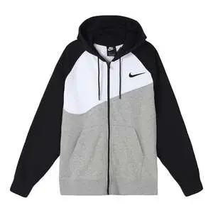 Nike Zip-up Hooded Jacket - Blackwhitegray