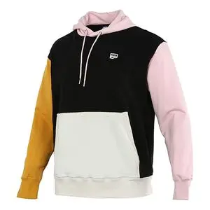 PUMA Colorblock Hooded Casual Pullover - Black