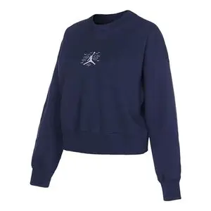 Nike Jordan Solid Color Embroidered Round Neck Long Sleeves Hoodie