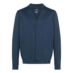 Adidas Logo Embroidered V Neck Long Sleeves Knitwear Blue - Default Colorway