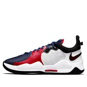 Nike Pg 5 "white University Red" Sneakers - Blue/red/black
