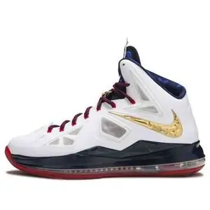 Nike Lebron 10+ Sport Pack Basketball Sneakers - White/goldyellowgold/black