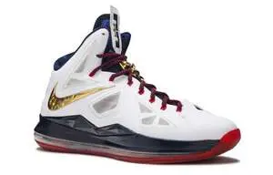 Nike Lebron 10+ Sport Pack Basketball Sneakers - White/goldyellowgold/black