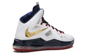 Nike Lebron 10+ Sport Pack Basketball Sneakers - White/goldyellowgold/black