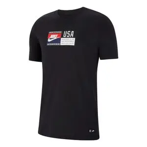 Nike 2020-21 Usa Voice Tag T-shirt - Black