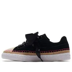 PUMA Suede Heart Sneakerdrille Ribbon - Black/pink